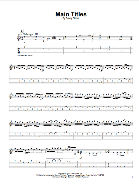 Main Titles - Guitar TAB | zZounds