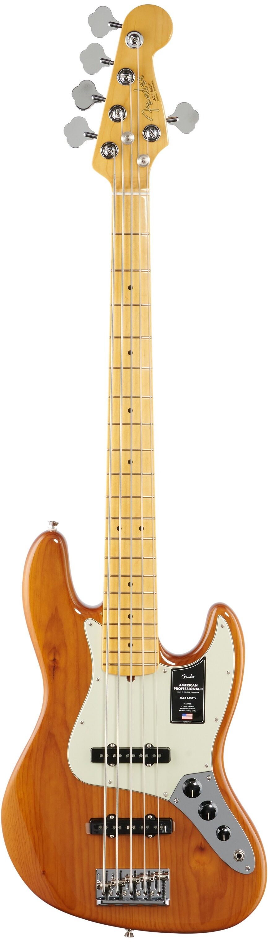 Fender American Pro II Jazz Bass V Bass Guitar (with Case)