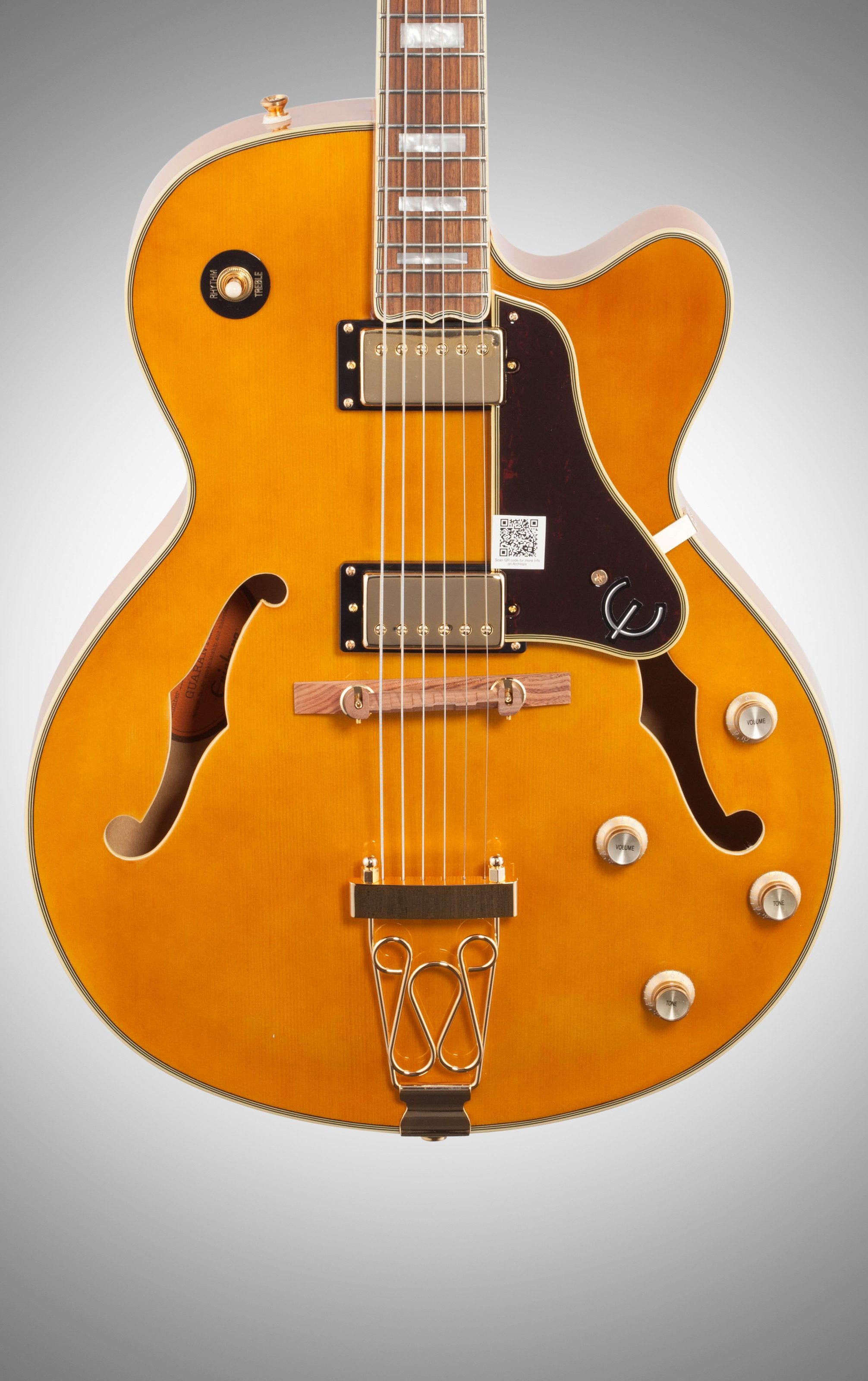 Epiphone Joe Pass Emperor-II PRO Electric Guitar, Vintage Natural