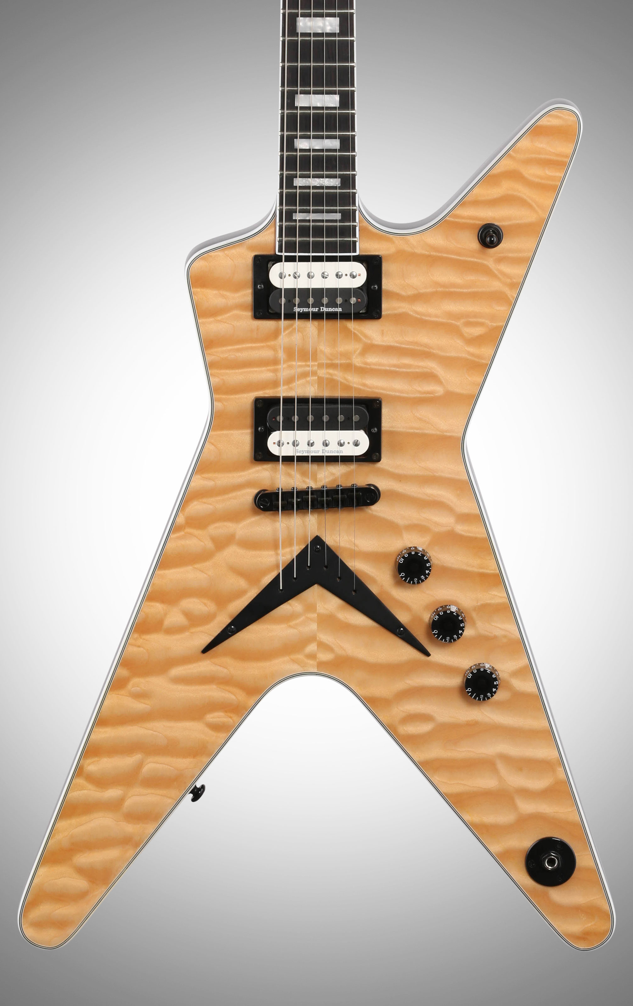 Dean ML Select Quilt Top Electric Guitar, Gloss Natural