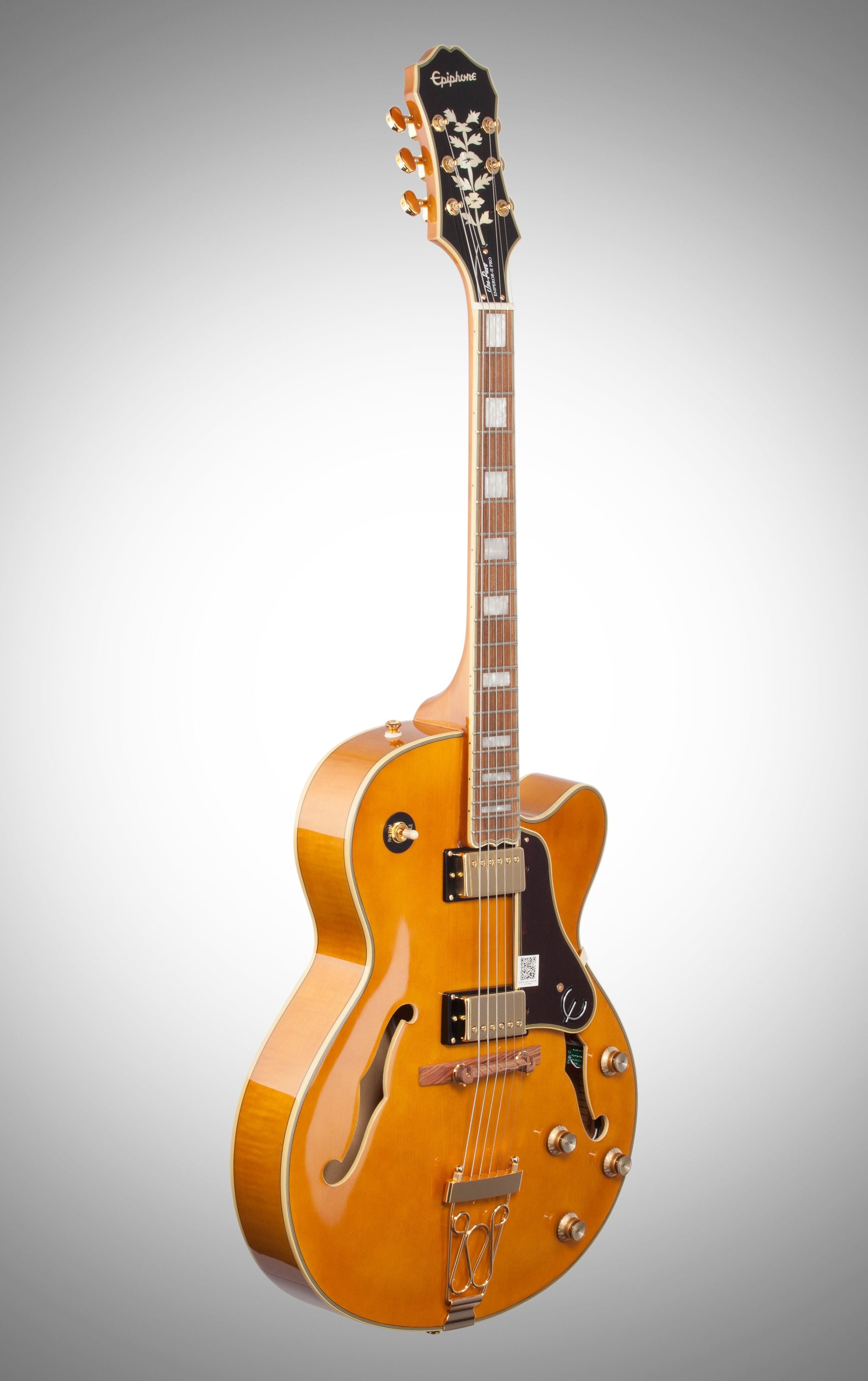 Epiphone Joe Pass Emperor-II PRO Electric Guitar, Vintage Natural