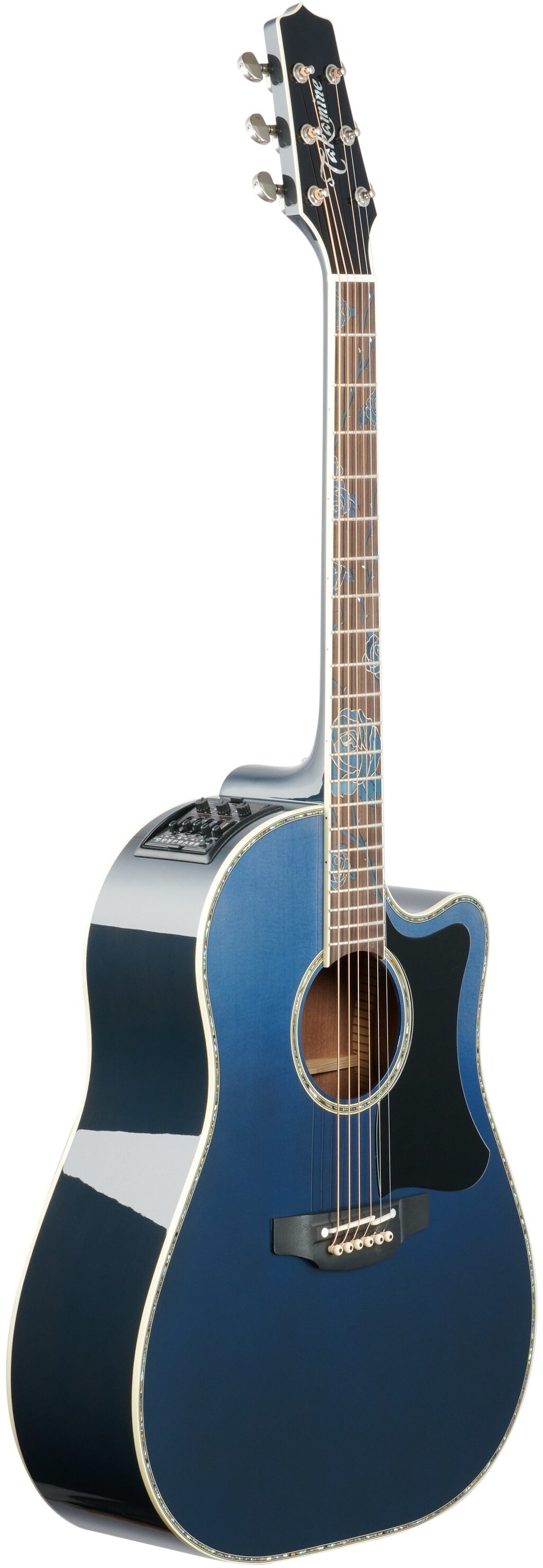 Takamine LTD 2021 Blue Rose Acoustic-Electric Guitar (with Case)