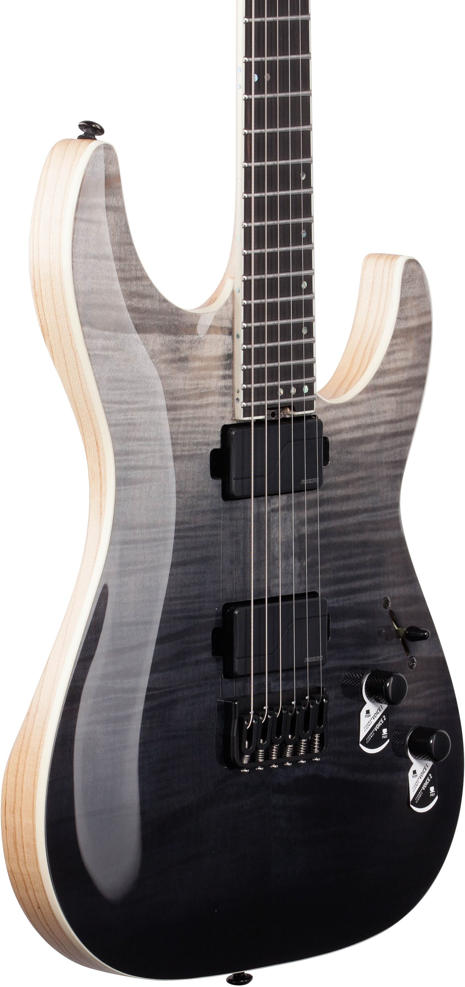 Schecter C-1 SLS Elite Electric Guitar, Black Fade Burst