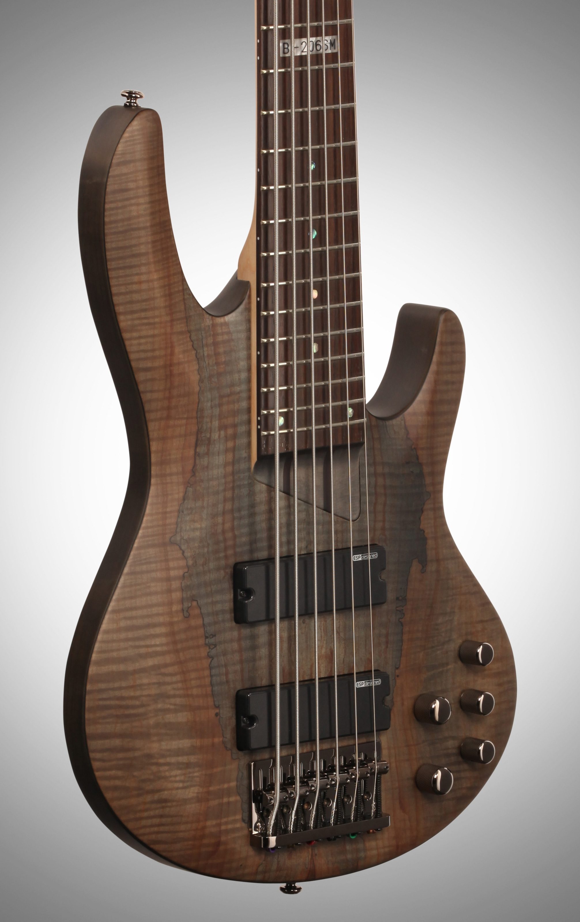 ESP LTD B206SM Electric Bass, 6-String, See Thru Black
