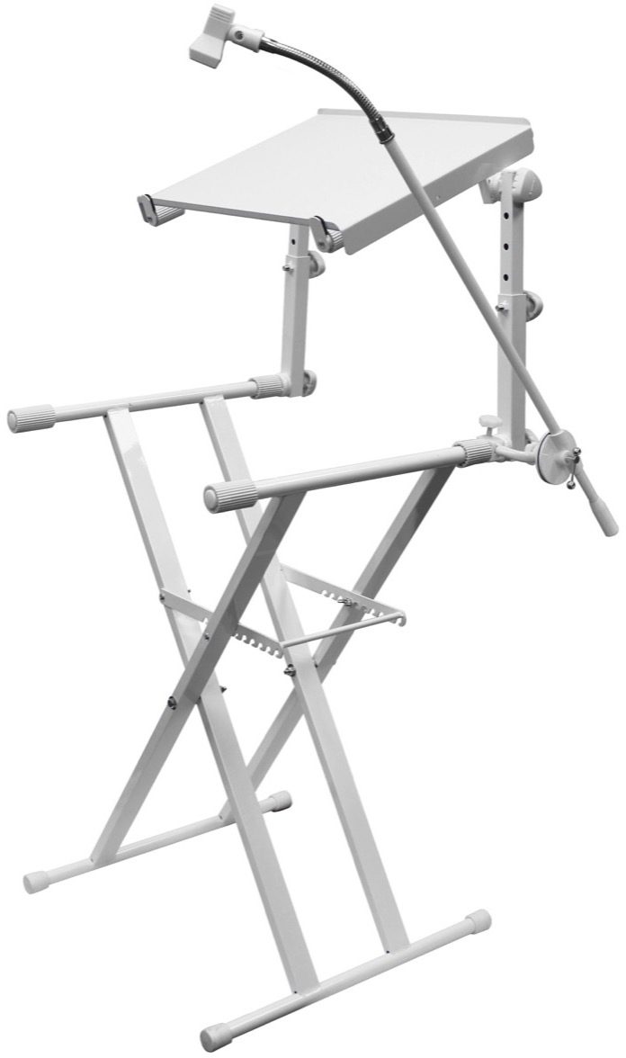 Odyssey LTBXS2MTCP 2-Tier DJ X-Stand Combo Pack, White