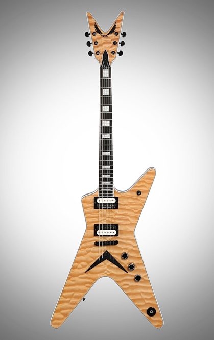 Dean ML Select Quilt Top Electric Guitar, Gloss Natural